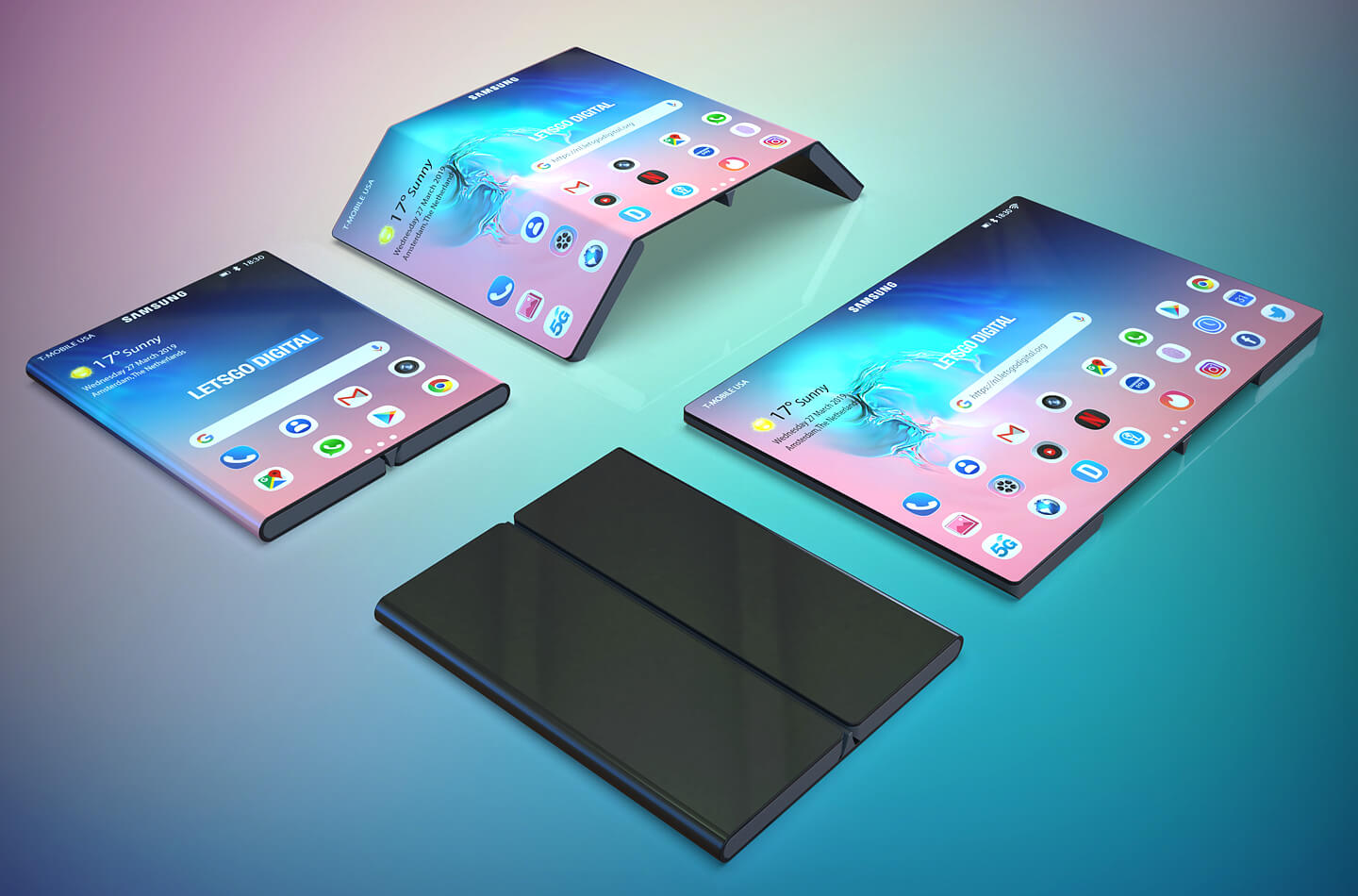 Opvouwbare telefoon van Samsung lijkt op model van Xiaomi | LetsGoDigital