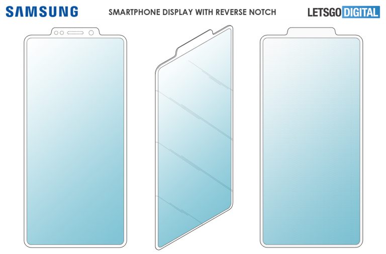 Samsung telefoon met beeldvullend scherm en reverse notch | LetsGoDigital