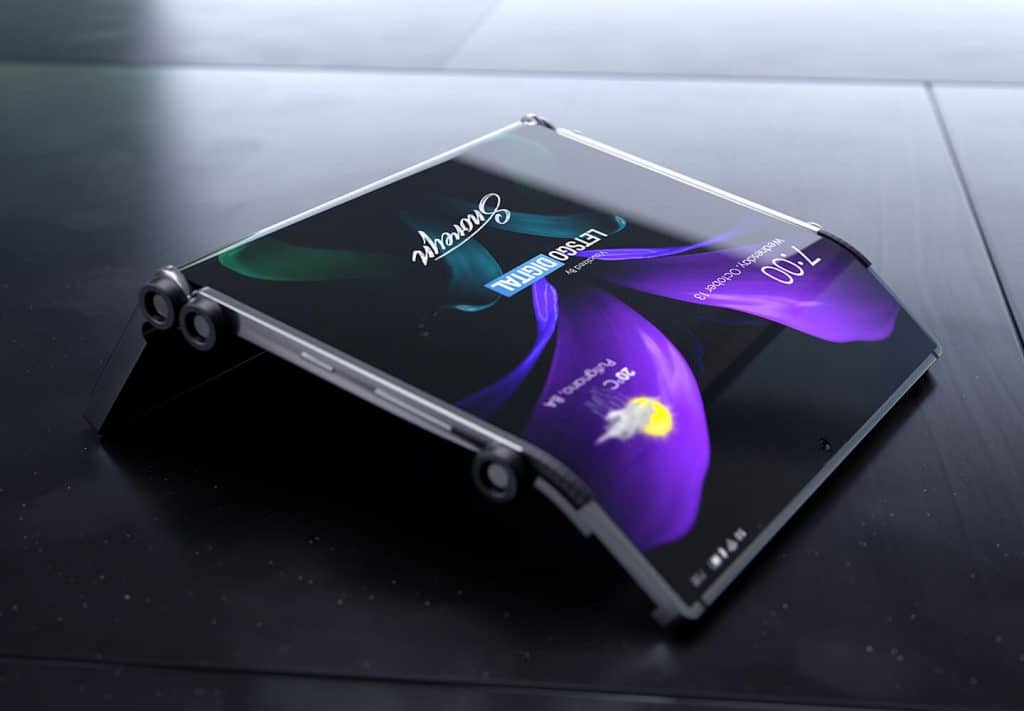 Samsung Galaxy Z Dual Fold smartphone uitvouwbaar tot tablet ...