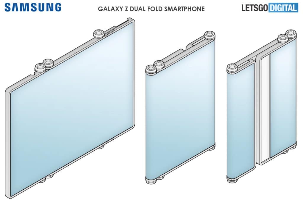 Samsung Galaxy Z Dual Fold smartphone uitvouwbaar tot tablet ...