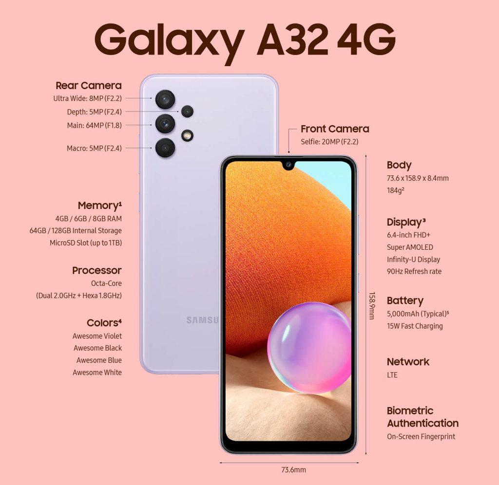 Samsung A32 kopen in 4G of 5G uitvoering | LetsGoDigital