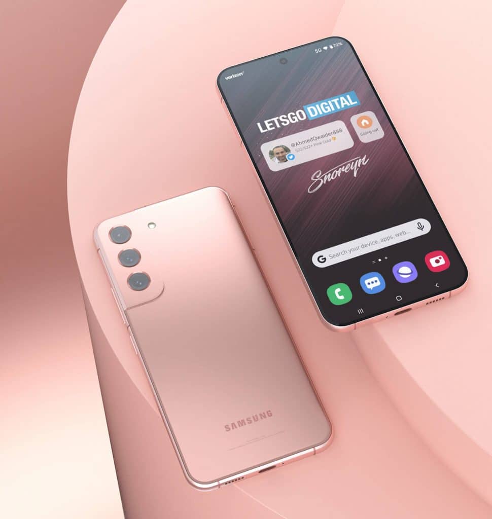 Samsung Galaxy S22 en Galaxy S22+ in Pink Gold | LetsGoDigital