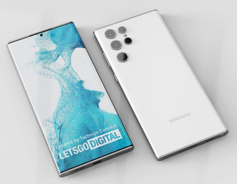 Samsung Galaxy S22 Ultra met officiële wallpaper | LetsGoDigital